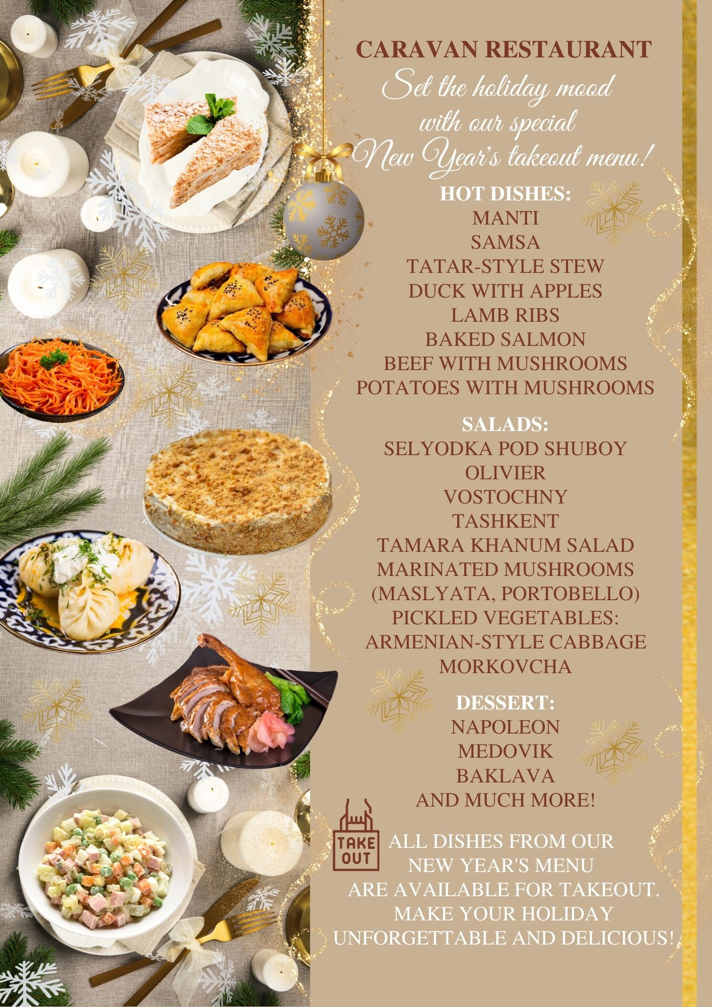 Takeout – Caravan Restaurant